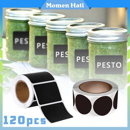 Jual 120Pcs Chalkboard Label Stiker Hitam Roll Lebel Stiker Label ...