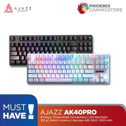 Promo Keyboard Gaming Ajazz AK40PRO TKL Mechanical Keyboard Three Mode ...