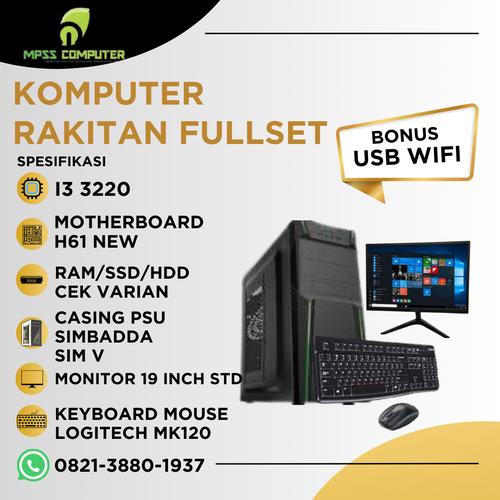 Jual Paket Komputer PC Rakitan Core I3 3220 Office (RAM/SSD/HDD Cek ...