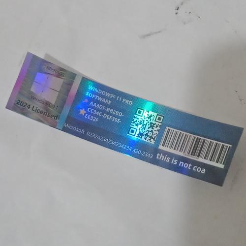 Jual stiker laptop komputer hologram coa windows 11 pro license 2024 ...