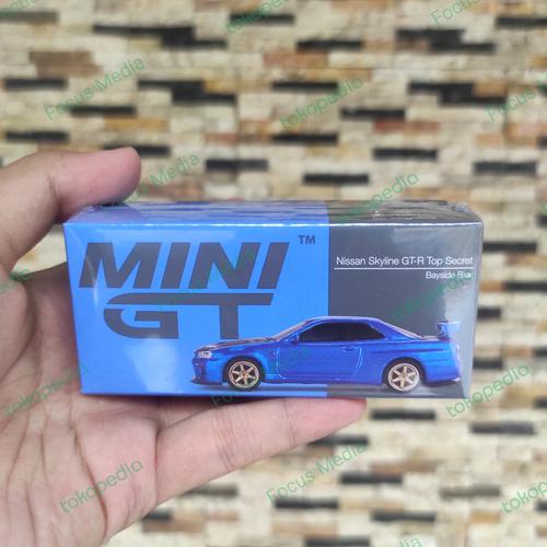 Jual MiniGT Nissan GTR R34 Top Secret Edition Bayside Blue Mini GT MGT ...
