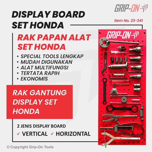 Promo PAKET TOOL SET HONDA BASIC REPAIR TOOLS SET + DISPLAY BOARD GRIP ...