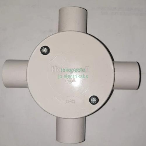 Jual Ega T Dus 25mm Cabang 4 T dus pipa conduit putih - Jakarta Pusat ...