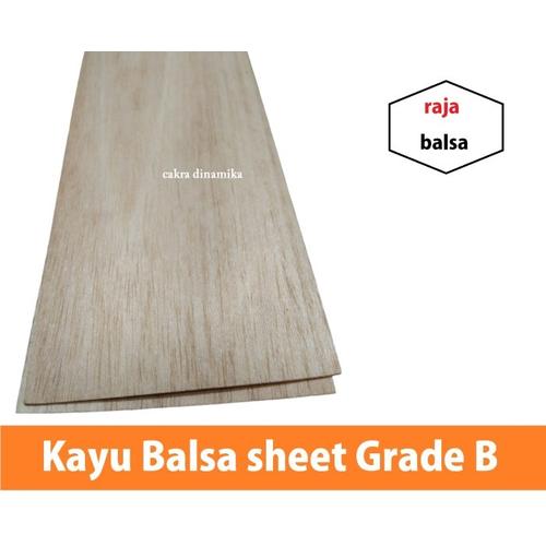 Jual Kayu balsa 5mm x 10cm x 100 cm Grade B balsa maket kayu keras ...