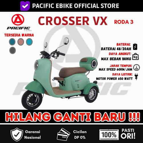 Jual Sepeda Listrik Roda 3 Motor Listrik Crosser Croser Kroser Pacific ...