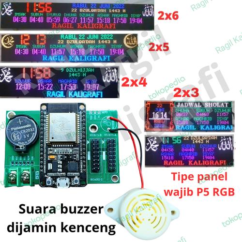 Jual Kontroler JWS P5 RGB JUMBO 2 BARIS - Kontroler Jam Sholat digital ...