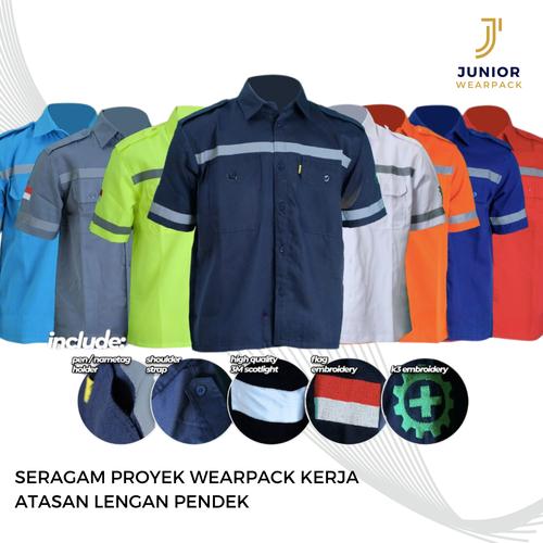 Promo Seragam Proyek Wearpack Kerja Lengan Pendek K3 - Kemeja Atasan ...