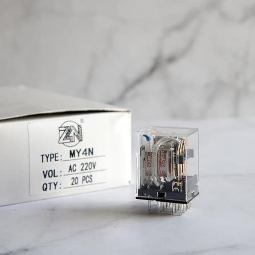 Jual RELAY MY4 12V ZN/ RELAY MY4N 24V / RELAY MY4-N 220V 14 PIN SOCKET COIL - 220V - Kota ...