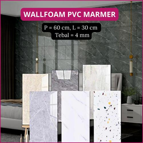 Jual WALLPAPER DINDING PVC MARBLE 30 x 60 cm 0,3cm WALLPAPER STIKER ...