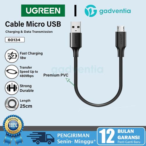 Jual UGREEN Kabel Data PowerBank Kabel Pendek Type C Micro USB Fast Charger - 35203 CToC 50CM ...