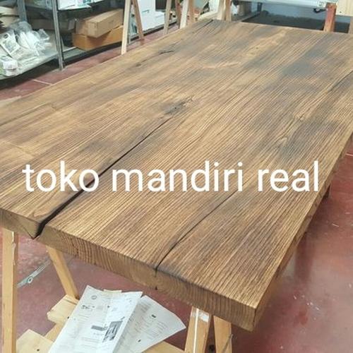Jual top table kayu mahoni rustik tebal 7cm 200x80x7 - Kota Tangerang ...