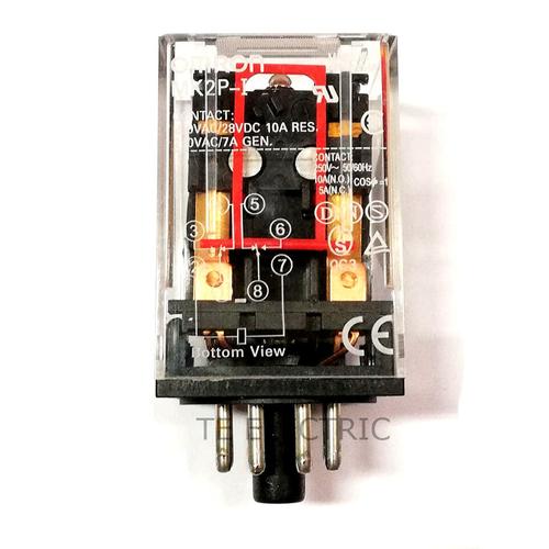 Jual Relay MK2P MK2P-i 12V 24 V 220V VOLT MERK ZN 8 PIN 8 KAKI SOCKET ...