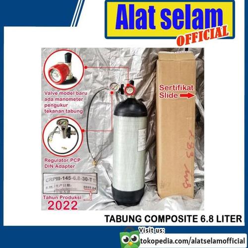 Jual Tabung Composite Carbon 6.8 Liter Scuba PCP Breathing Apparatus ...