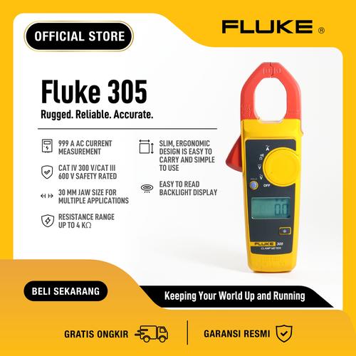 Promo FLUKE 305 Clamp Meter 1000A AC Current Measurement Cicil 0% 3x ...