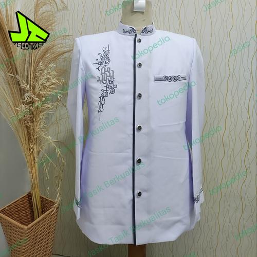 Jual jasko putih terbaru by Jasco Tasik motif MW jas Koko baju formal ...