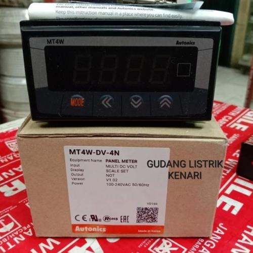 Jual Panel Meter Autonics MT4W-DV-4N ORIGINAL Made In Korea - Jakarta Pusat - GUDANG LISTRIK ...