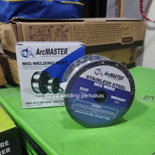 Jual ArcMaster kawat las mig wire stainless co2 0,8mm x 1kg ER-308L - Kota Cilegon - Surya ...