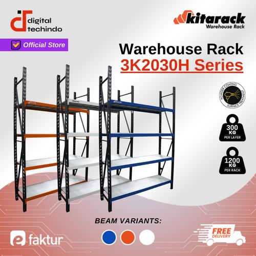 Promo Rak Gudang Besi 300kg per Layer Rack Gudang 3 Meter Starter Rak ...
