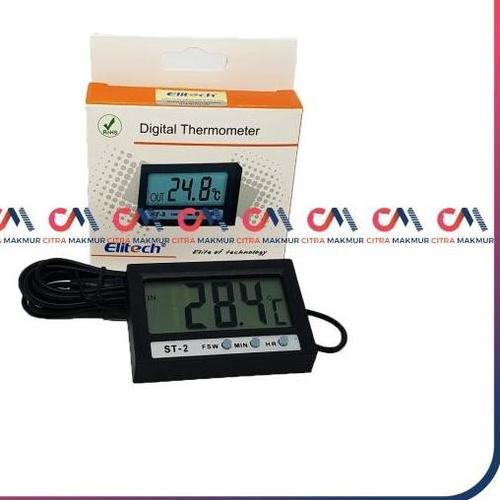 Jual Thermometer Digital Ruangan Mobil Kulkas AC 2 Sensor pengukur suhu ...