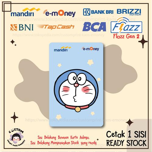 Jual KARTU EMONEY MANDIRI BCA GEN 2 BNI BRI ANIME KARTUN DORAEMON BLUE ...