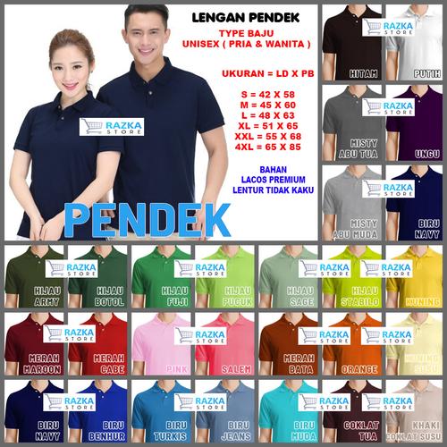 Jual Kaos Kerah Polo Kaos Kerah Polos Lengan Pendek - Navy, XXL - Kota ...