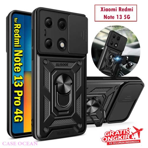 Jual Xiaomi Redmi Note 13 5G Hard Case Casing Armor Camshield Ring ...