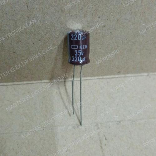 Jual 6766 kapasitor elco 220uf 220 uf 35v 35volt 35 volt nippon ...