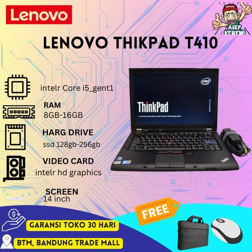 Jual Laptop Lenovo ThinkPad T410 i5 Ram 8gb Ssd 256gb Mulus - RAM 4 HDD 320 - Kota Bandung ...