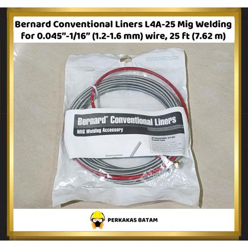 Jual Bernard Conventional L4A-25 Welding Mig Liner 1.2-1.6mm Las Torch ...