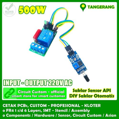 Jual Saklar Sensor Deteksi API Otomatis AC 220V 500W DIY Flame Infrared ...