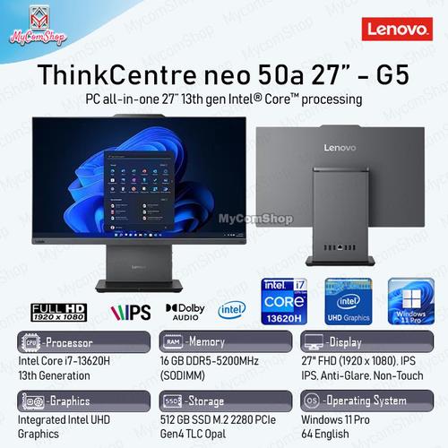 Jual LENOVO THINKCENTRE NEO 50A 27 GEN 5 PC AIO i7-13620H 16GB 512GB ...