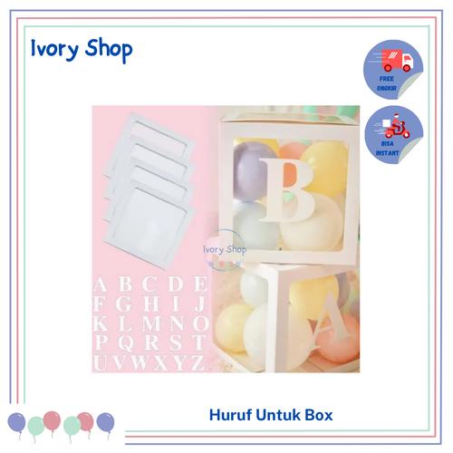 Jual Huruf Alfabet untuk Box Balon Transparant A-Z - Putih - Kota ...