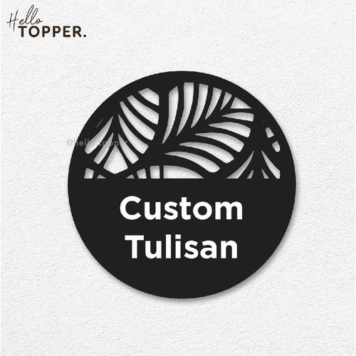 Jual Custom Tulisan Signage Bulat UV Print Akrilik Laser Cut Papan ...