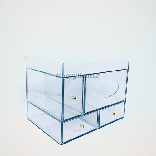 Jual Lemari Box Tissue 3 Slot Kecil Compartment Acrylic Akrilik Large ...