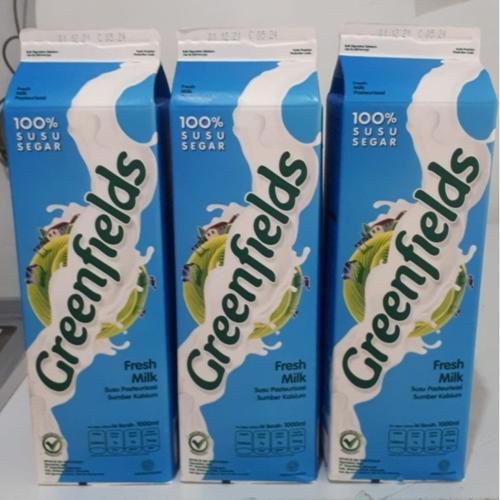 Jual 1 Liter Fresh Milk Green Fields UHT Full Cream - Jakarta Timur ...