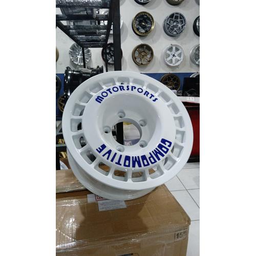 Jual velg compomotive r15 5 x 139 jimny escudo vitara taft white lubang ...
