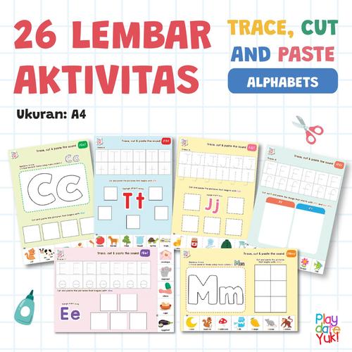 Jual Trace Cut and Paste Alphabets PLAYDATEYUK - Lembaran saja ...