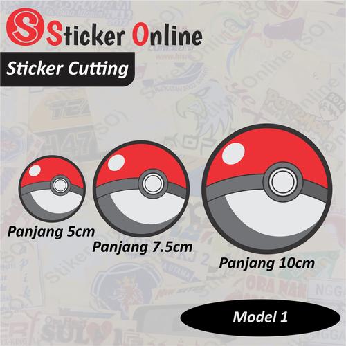 Jual Stiker Pokemon Poke Ball | Sticker Cutting Logo Pokemon Poke Ball ...