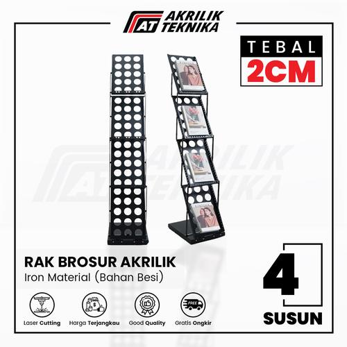 Promo Rak Brosur Lipat 4 Susun / Rak Susun Brosur Besi / Rak Display ...