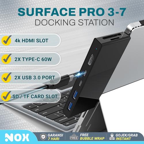 Jual Surface Pro 4/5/6/7 hub docking station USB HUB TYPE C HDMI port ...