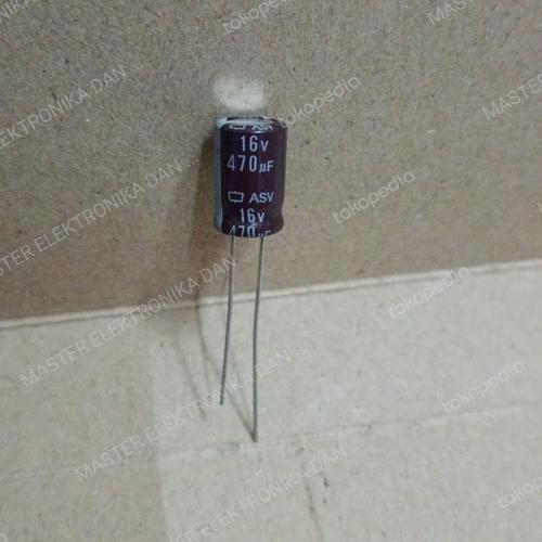 Jual 6810 kapasitor elco 470uf 470 uf 16v 16volt 16 volt nippon ...