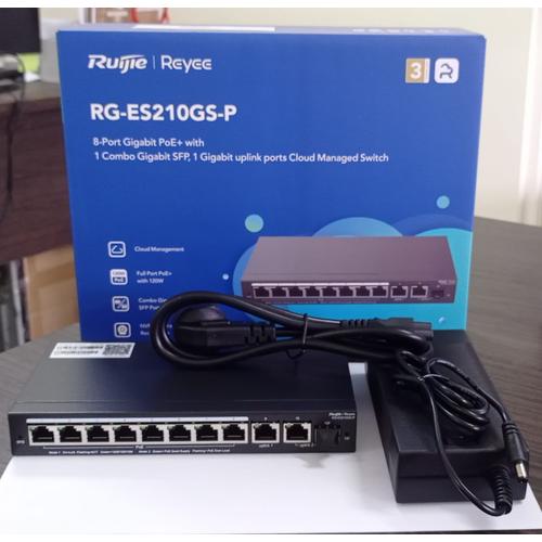 Jual Ruijie RG-ES210GS-P, 10 Port Gigabit Smart Cloud Managed + PoE ...