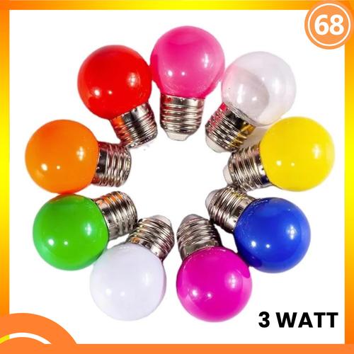 Jual Lampu Bohlam LED Pingpong G45 3W Lampu 3 Watt Warna Warni Bohlam ...