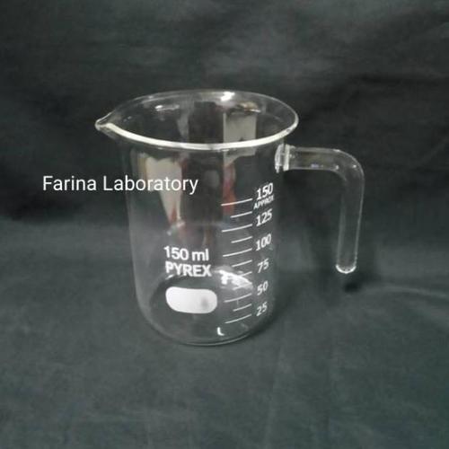 Jual Beaker Glass with Handle 150ml Tall Form Pyrex Class A - Jakarta ...