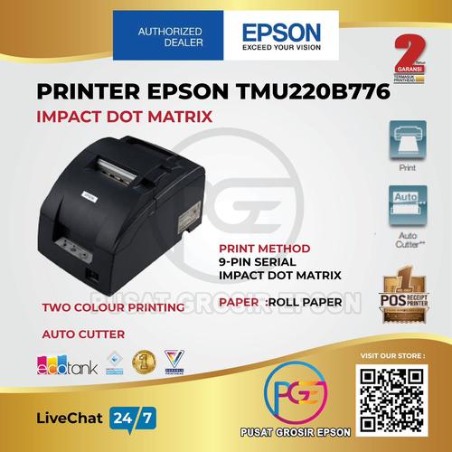 Jual Epson TM-U220B-776 TMU 220B USB Receipt Printer Auto Cutter - Kota ...