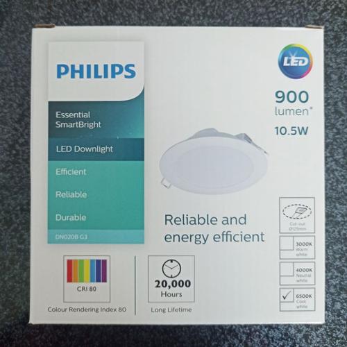 Jual LED downlight panel DN020B PHILIPS 10,5watt inbow 220vac - Putih ...