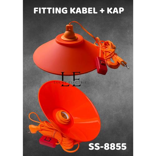 Jual FITING GANTUNG KARET/FITTING+KAP+KABEL3.5M/5.5M WATERPROOF ASLITEMBAGA - SS-8835 ABU-ABU ...