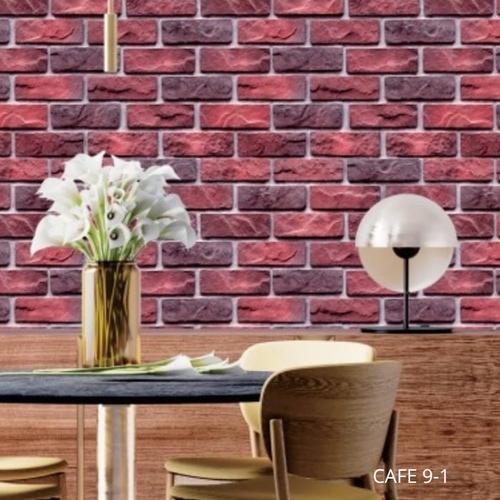 Jual Le Cafe - Wallpaper Dinding Batu Bata Putih Merah Hitam - Café 9-3 ...