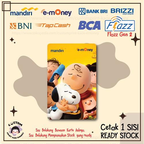 Jual KARTU EMONEY MANDIRI BCA GEN 2 BNI ANIME KARTUN PEANUTS CHARLIE ...