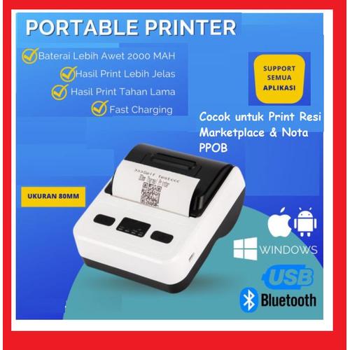 Jual Smartcom Printer Thermal 80Mm Bluetooth Usb Cetak Resi Alamat Struk - 80mm WHITE - Kota ...